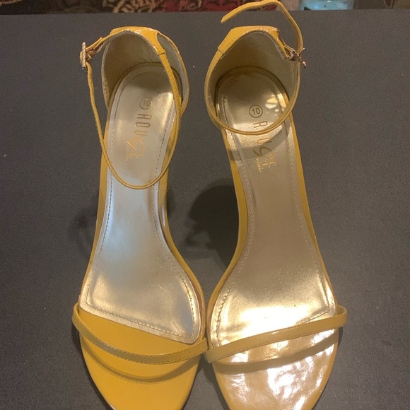 Rouge! | Shoes | Mustard Yellow Heelssandal | Poshmark